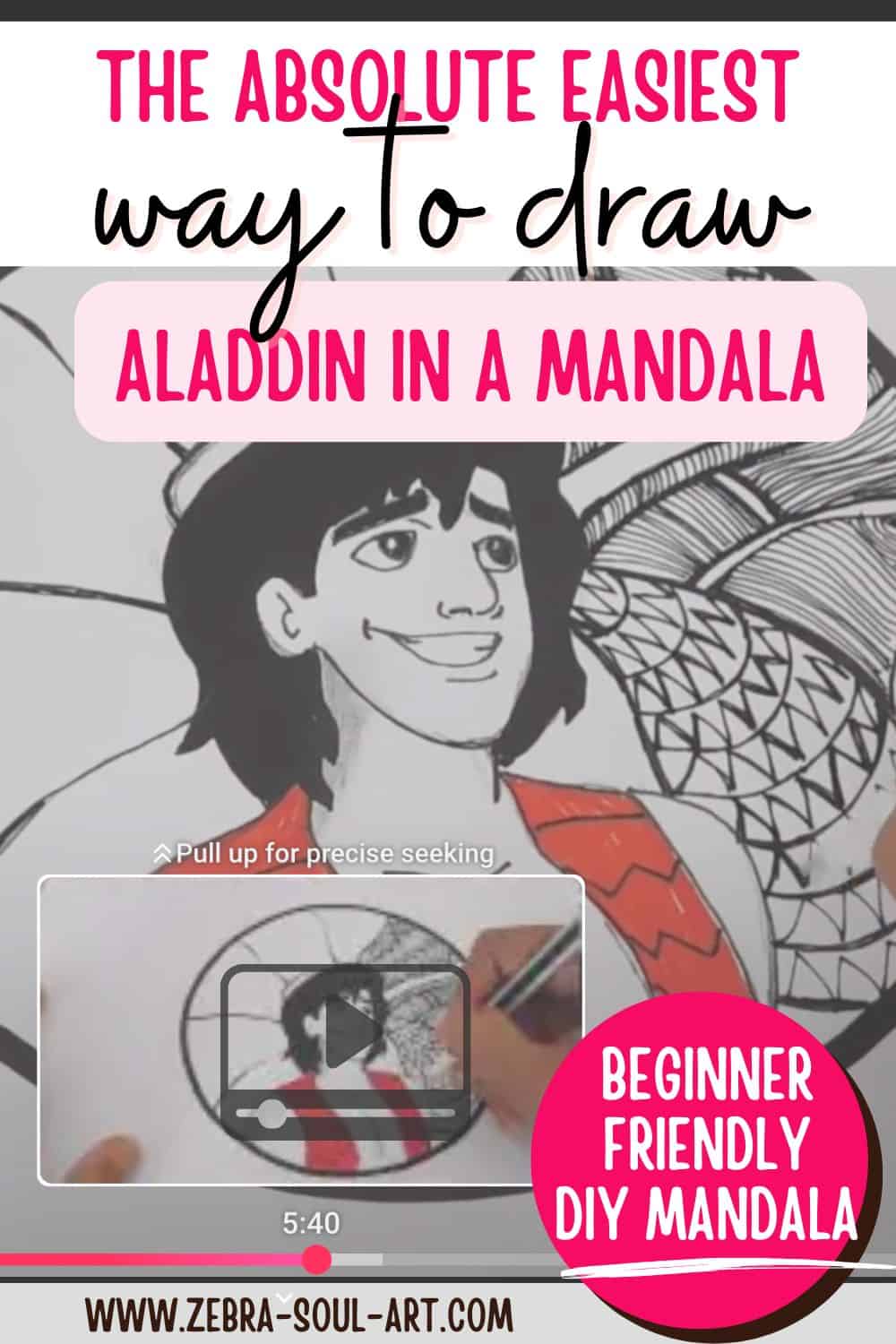 Drawing Aladdin- How to draw Mandala Art